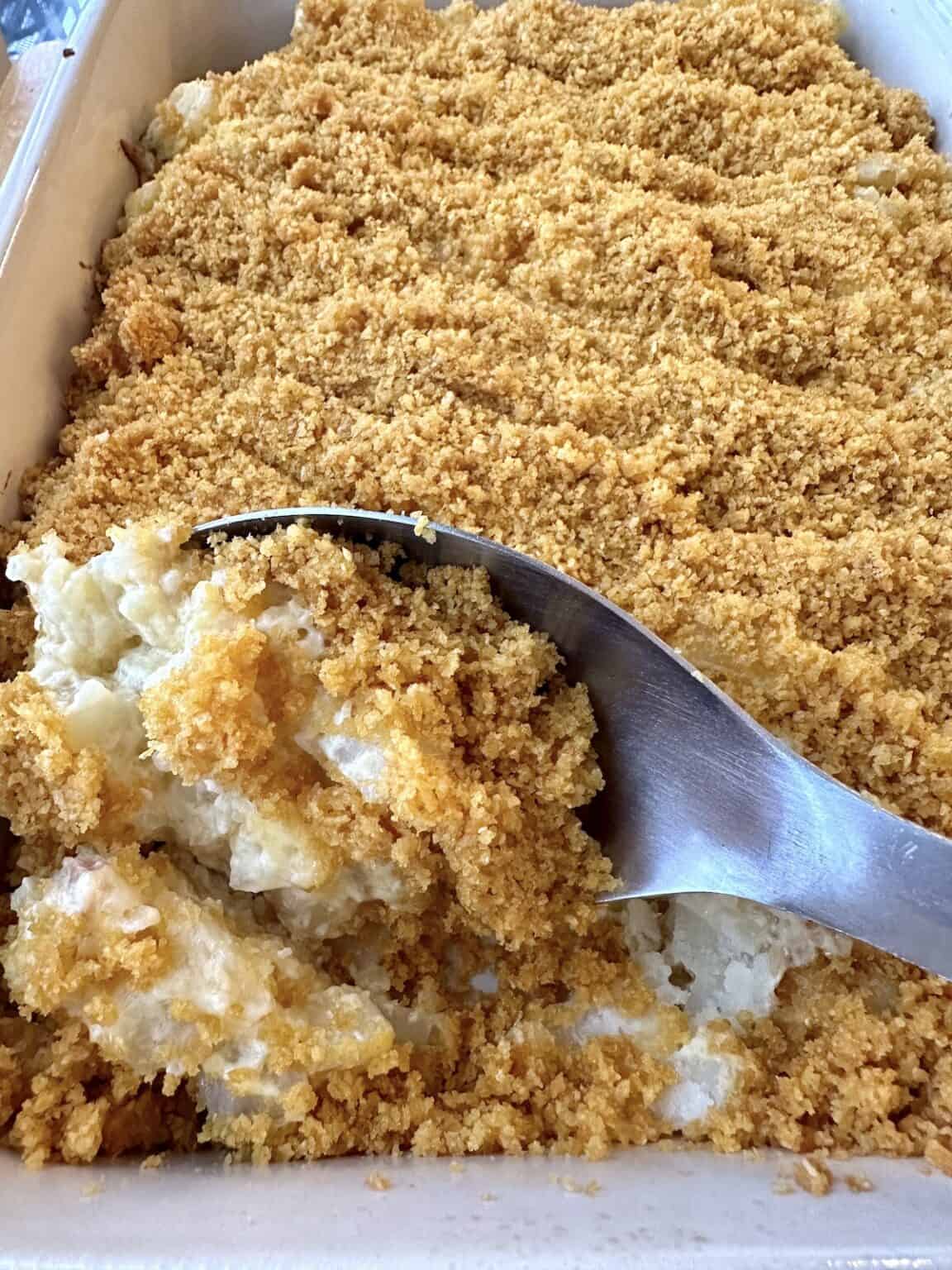 Cheesy Potatoes with Corn Flakes - Crinkled Cookbook