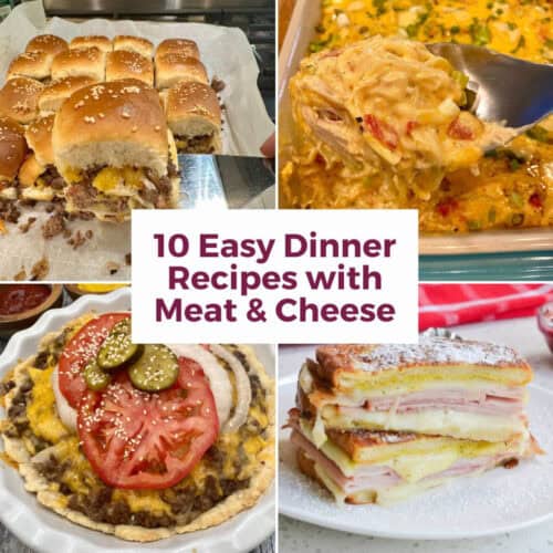 10 Easy Dinner Recipes with Meat and Cheese - Crinkled Cookbook